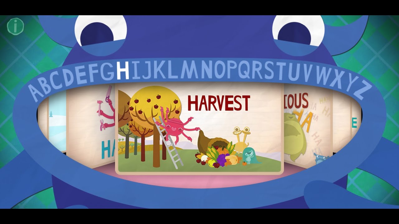 Letter H Harvest Endless Alphabet A To Z Originator Games Youtube