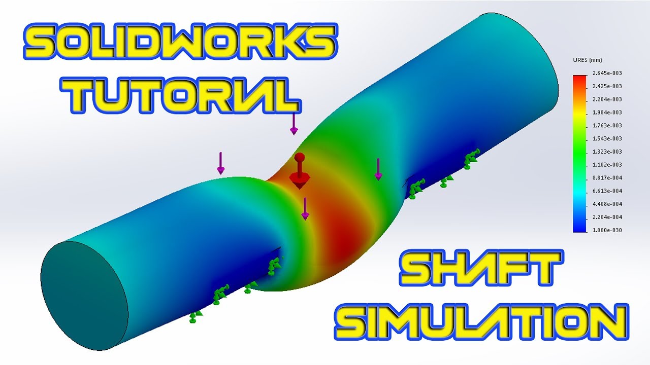 Solidworks Tutorial Shaft Simulation Youtube