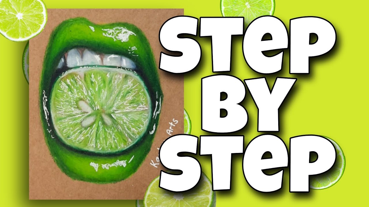 How To Draw Lime Lips Step By Lipstutorial Org