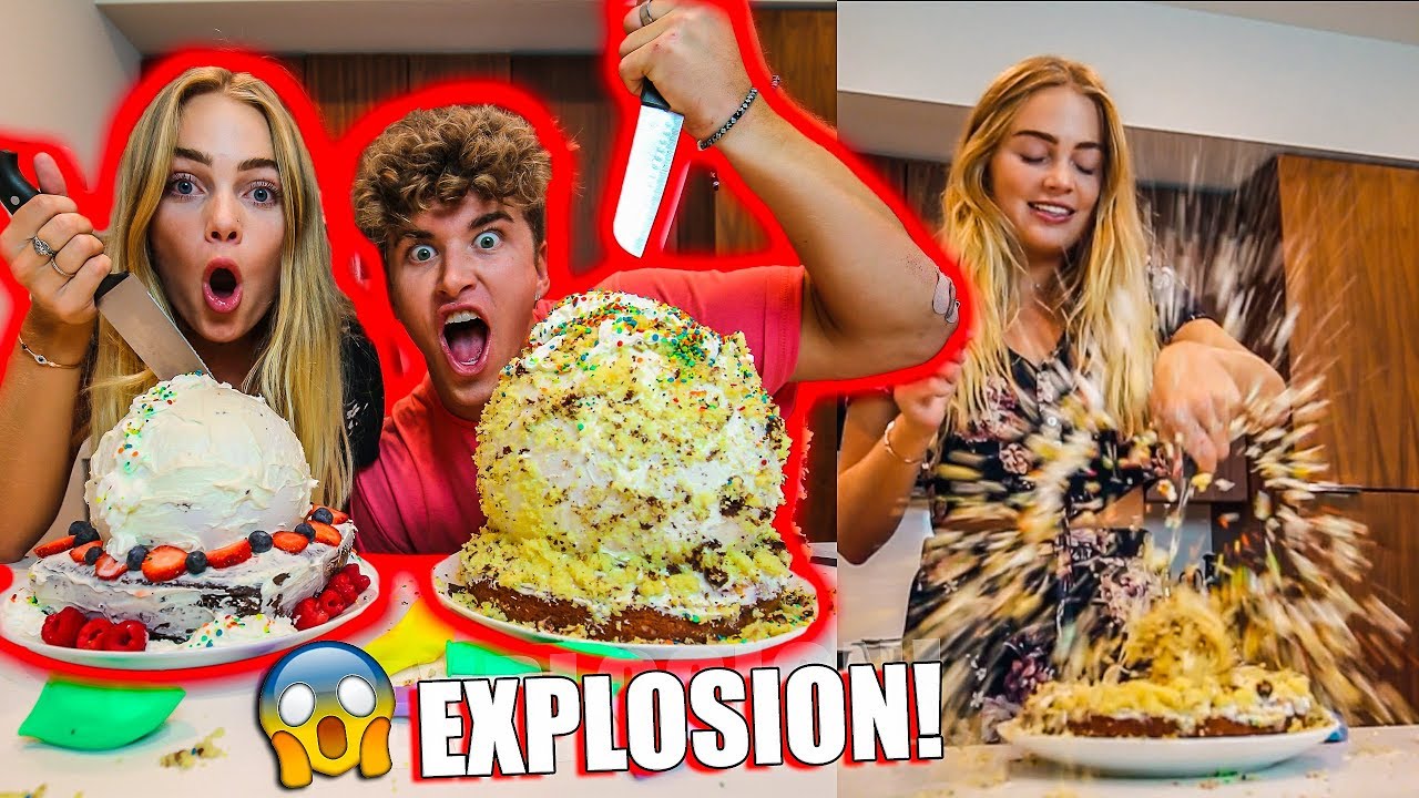 Exploding Birthday Cake All Over Her Face Prank Wars Youtube