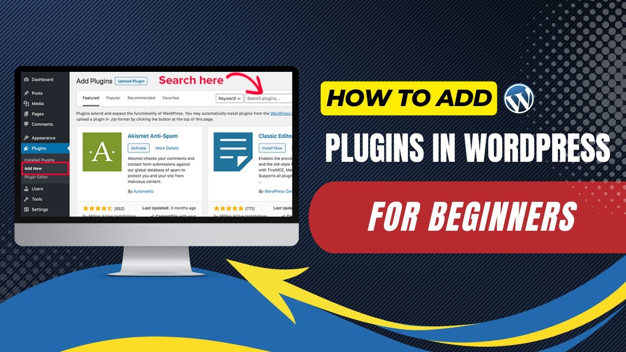 How To Add Plugins In Wordpress For Beginners Youtube