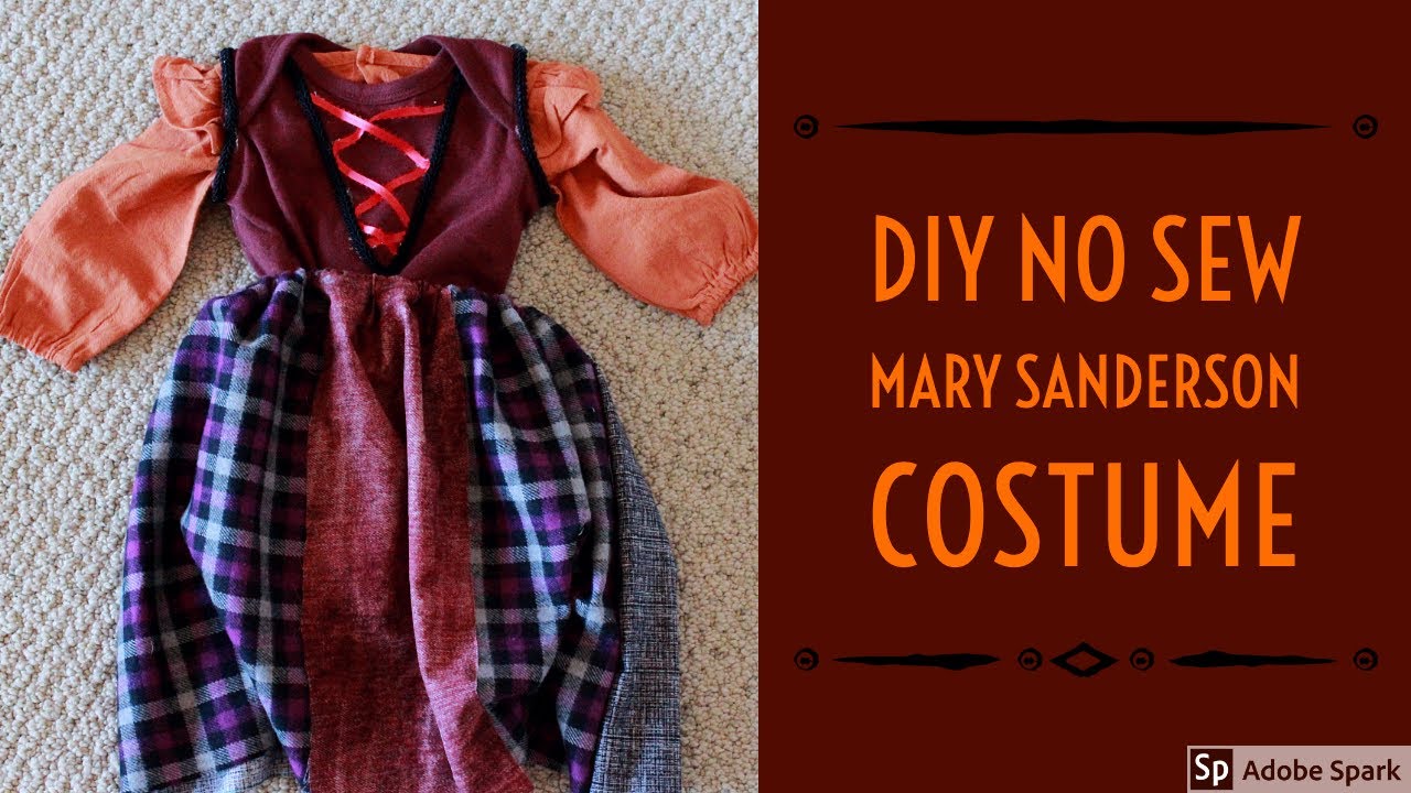 Diy No Sew Mary Sanderson Costume Hocus Pocus Costume Tutorial Youtube