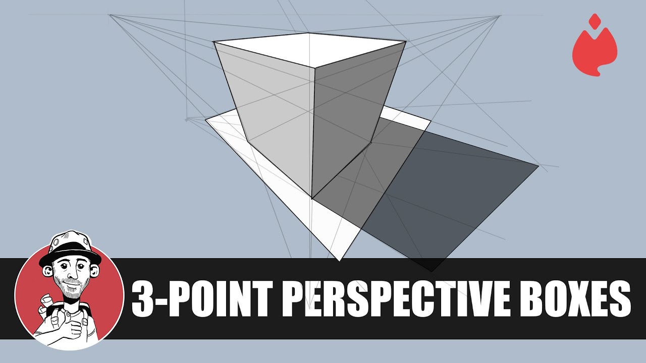 Tutorial 3 Point Perspective Boxes With A Cast Shadow In Magma Youtube