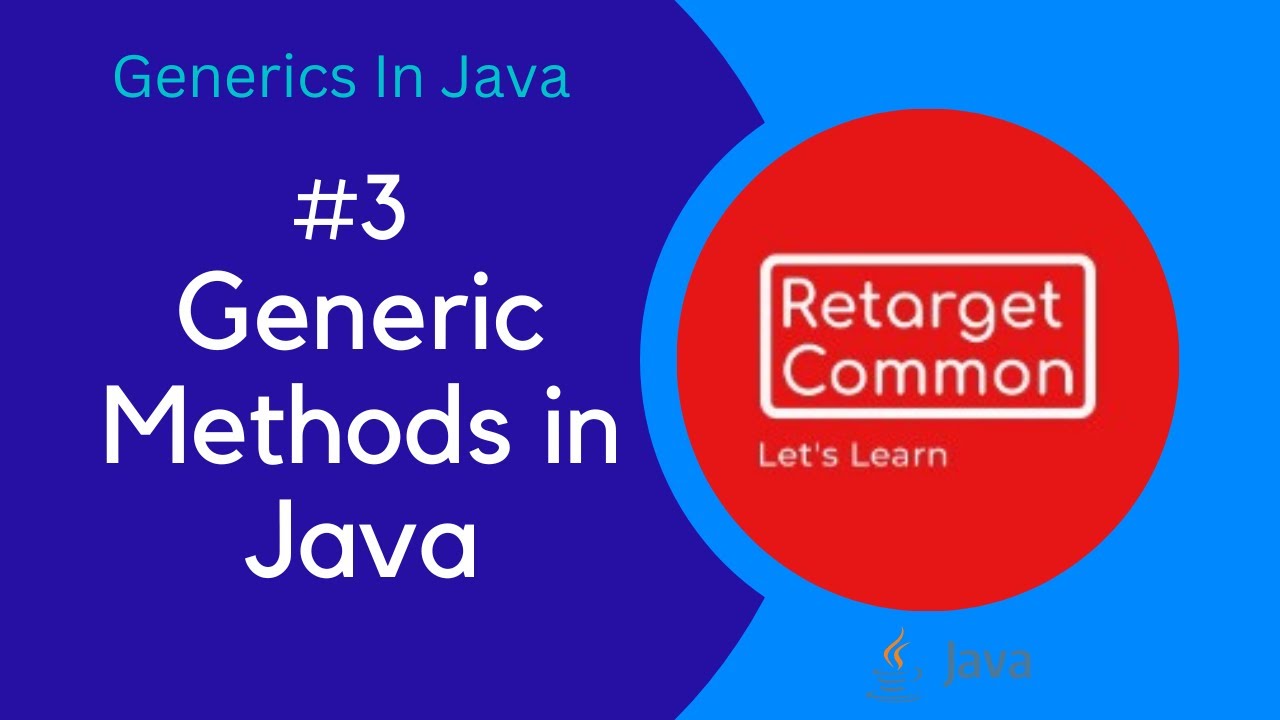 3 Generic Methods In Java Youtube