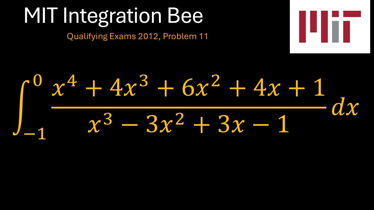 Mit 2012 Integration Bee Qualifying Exams Problem 11 Youtube