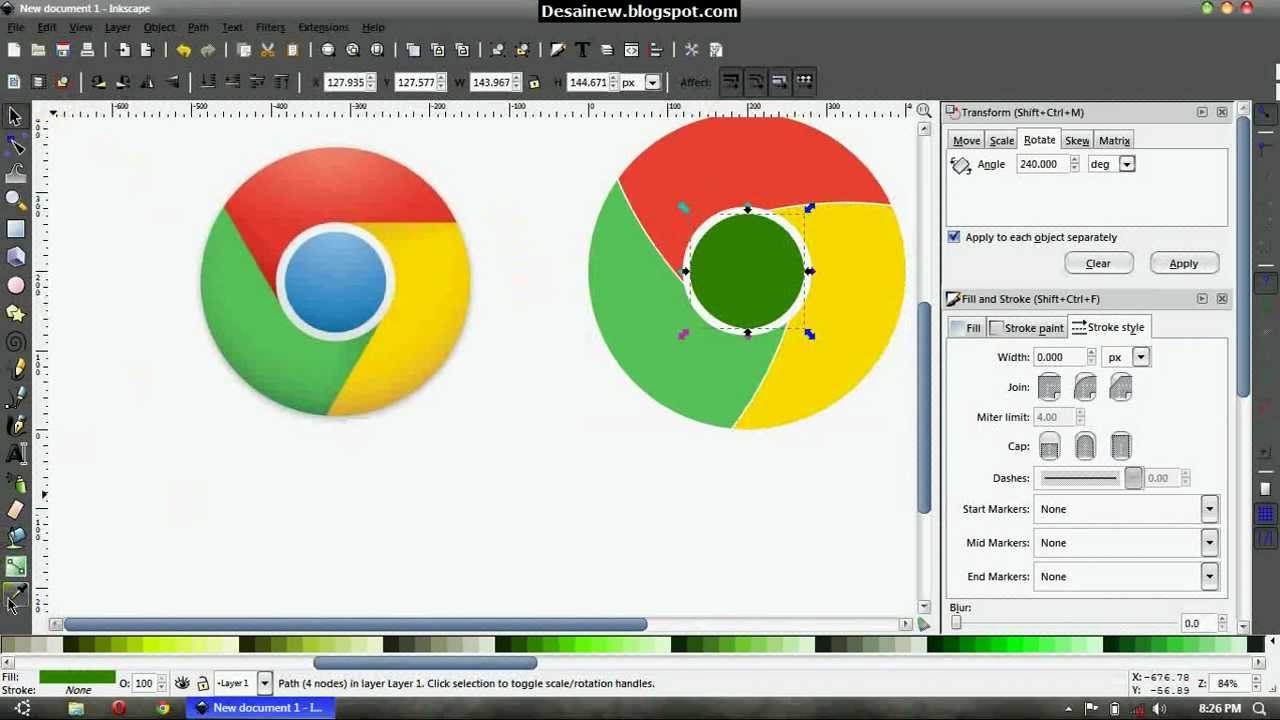 Tutorial Logo Google Chrome Inkscape Youtube