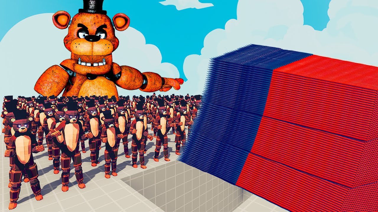 100x Freddy Fazbear 1x Giant Vs 3 Every God Totally Accurate Battle