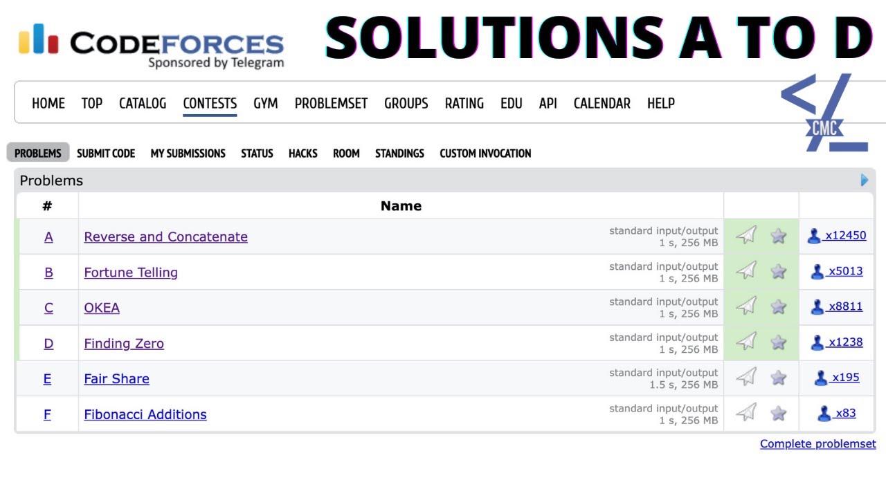 Codeforces Round 770 Div 2 Solutions For Problems A B C And D