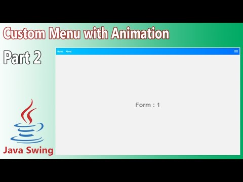 Java Swing Custom Menu With Animation Part 2 Youtube