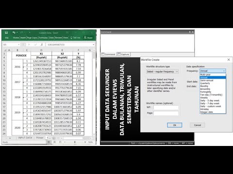 Tutorial Input Data Dalam Eviews Youtube
