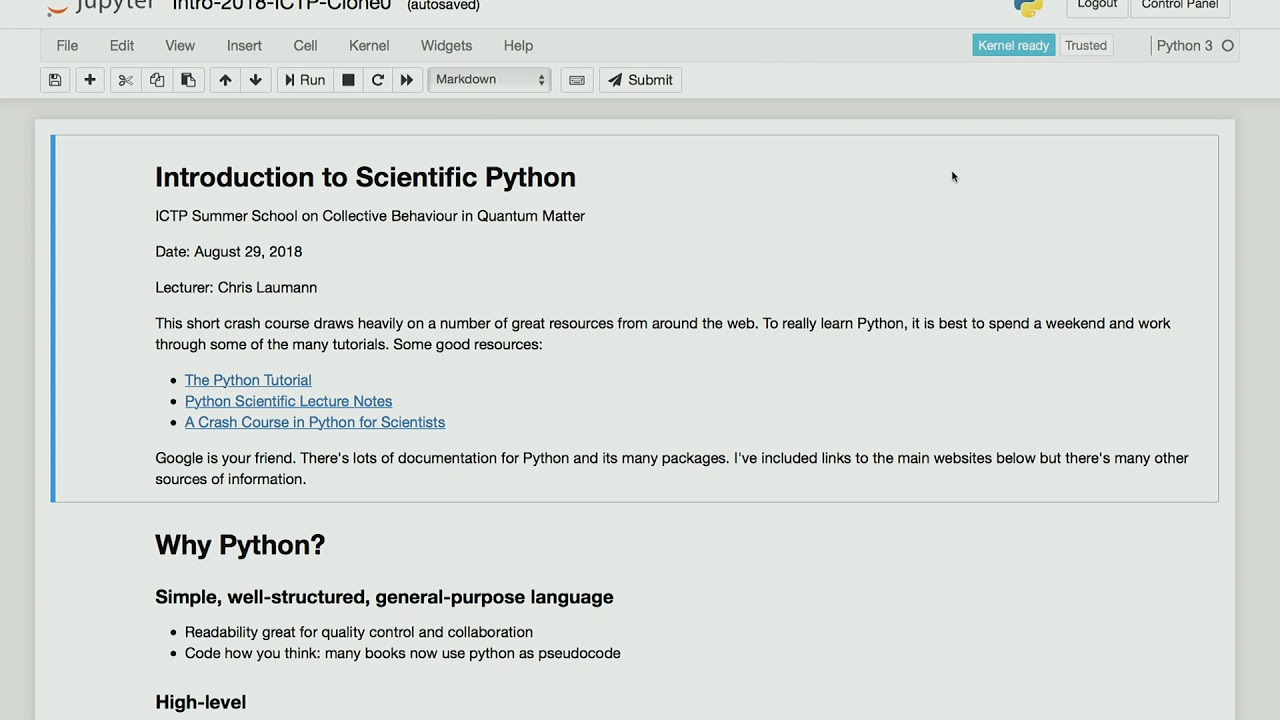 Python Based Scientific Computing I Youtube