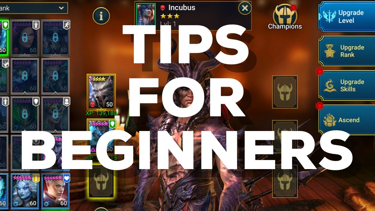 Raid Shadow Legend Tips For Beginners Youtube
