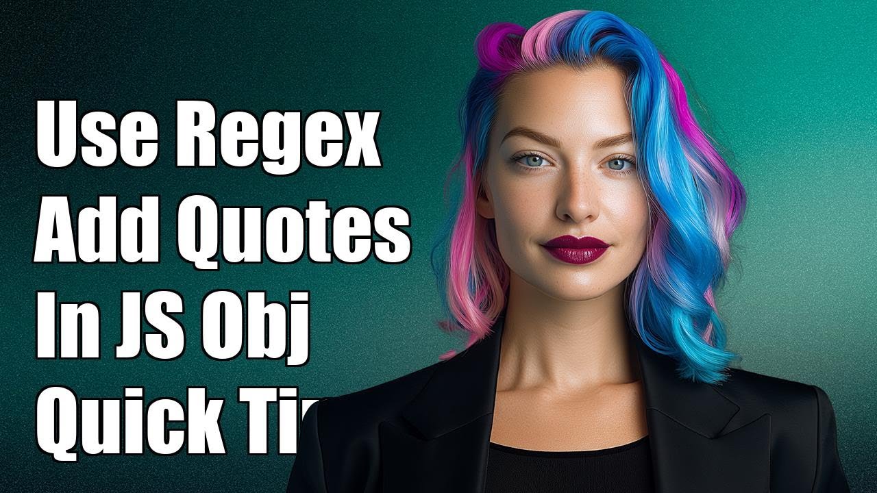 How To Use Regular Expressions To Add Double Quotes In Javascript