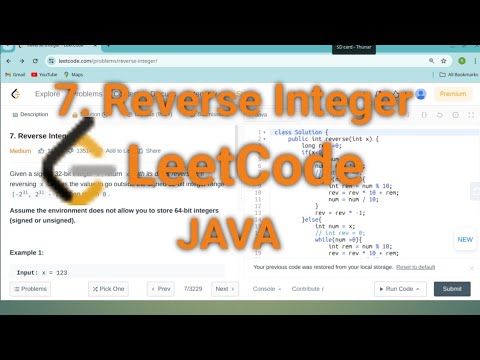 Reverse Integer Leetcode Solution In Java Coding With Rohit