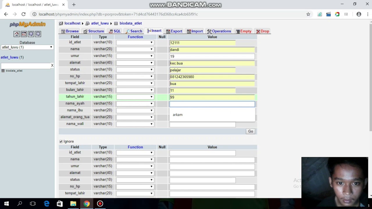 Membuat Database Di Phpmyadmin Youtube