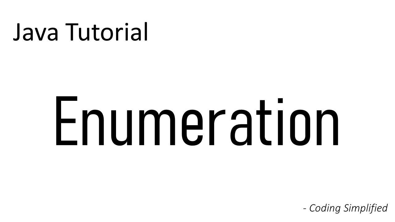 Java Enumeration Implementation Youtube