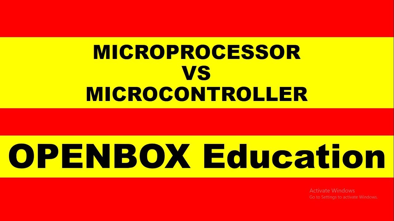Microprocessor Vs Microcontroller Openboxeducation Youtube