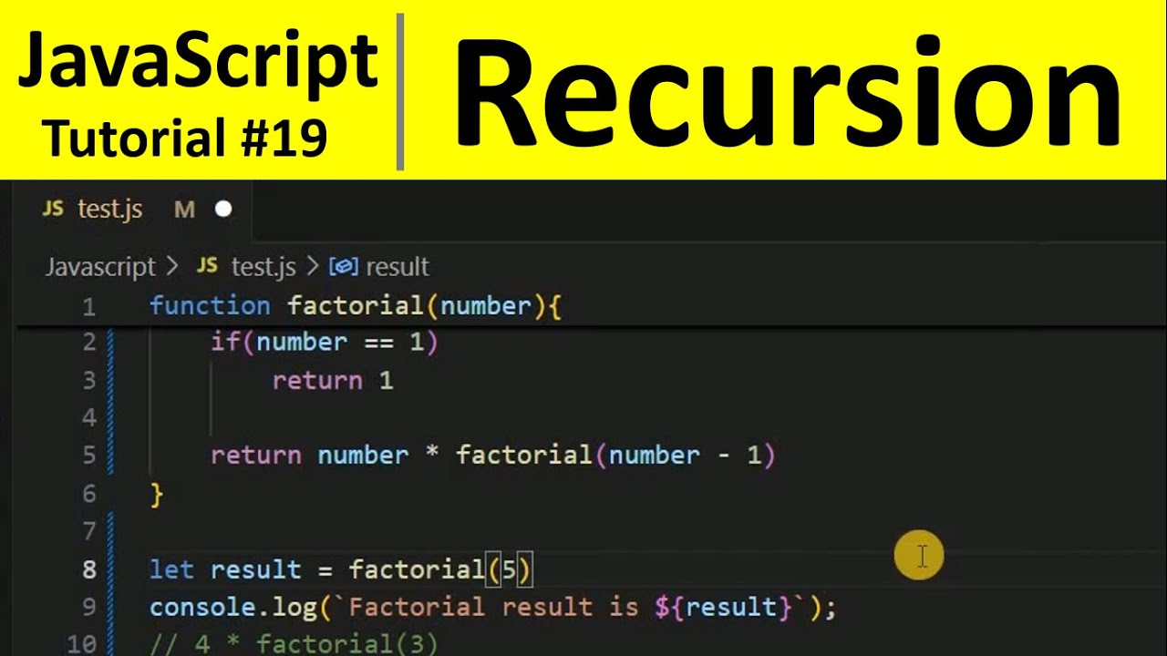 Javascript Tutorial 19 Recursive Function In Javascript Recursion