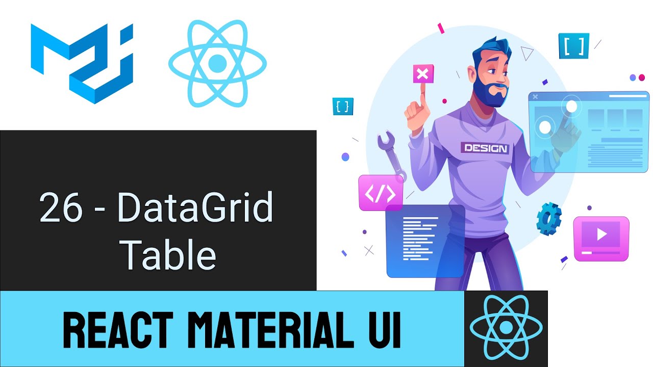 Table Data Grid In React Material Ui Youtube