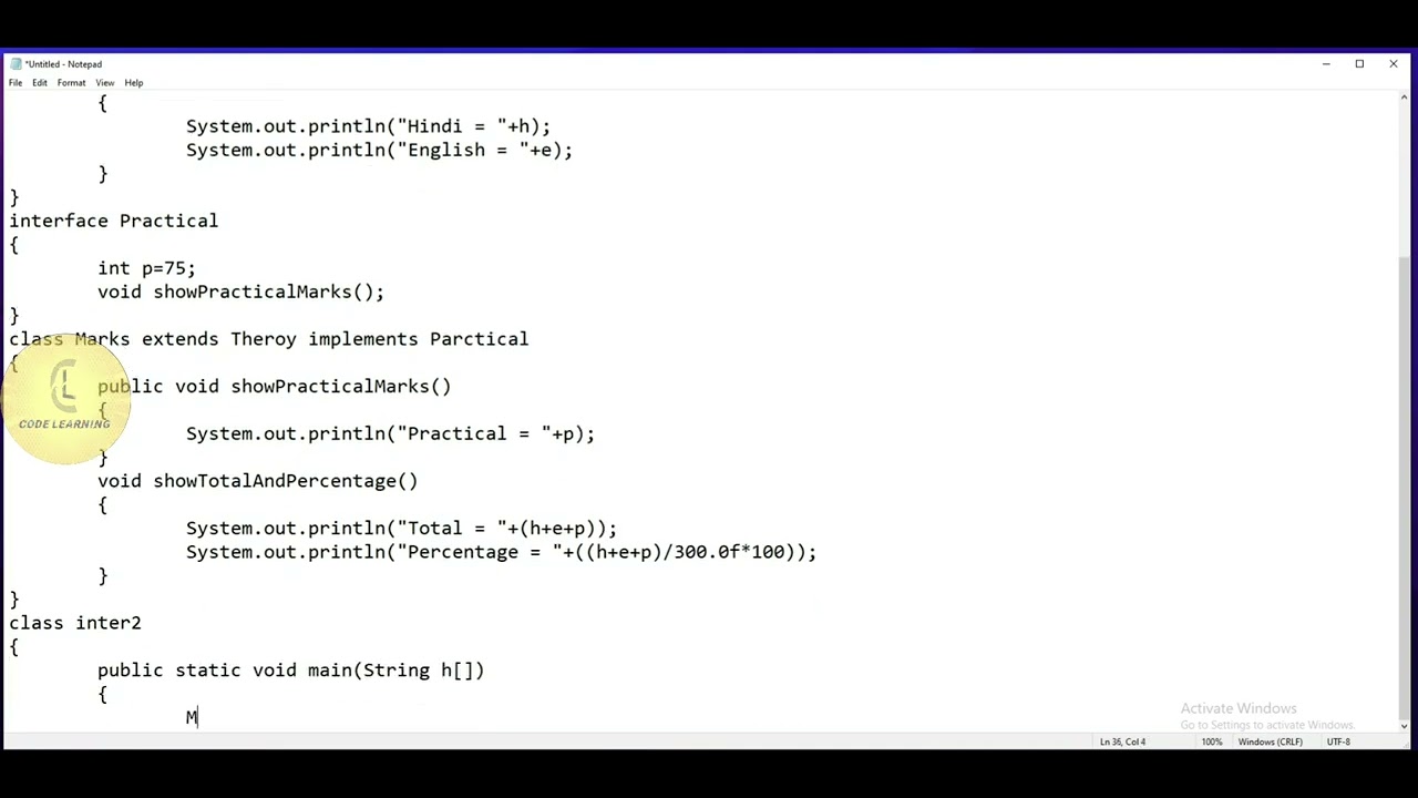 Java Interface 2 Codelearning Youtube