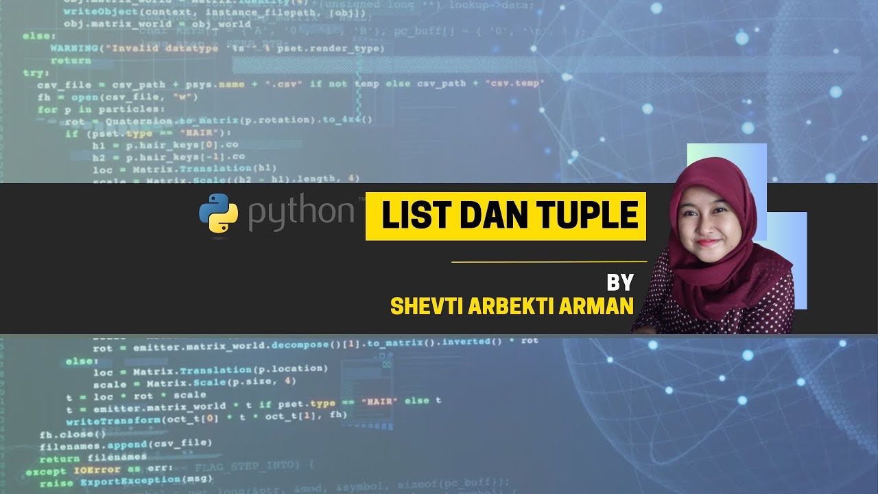 Python List Dan Tuple Youtube