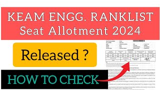 Keam Engineering Rank List 2024 How To Check Keam Engineering Rank List ...