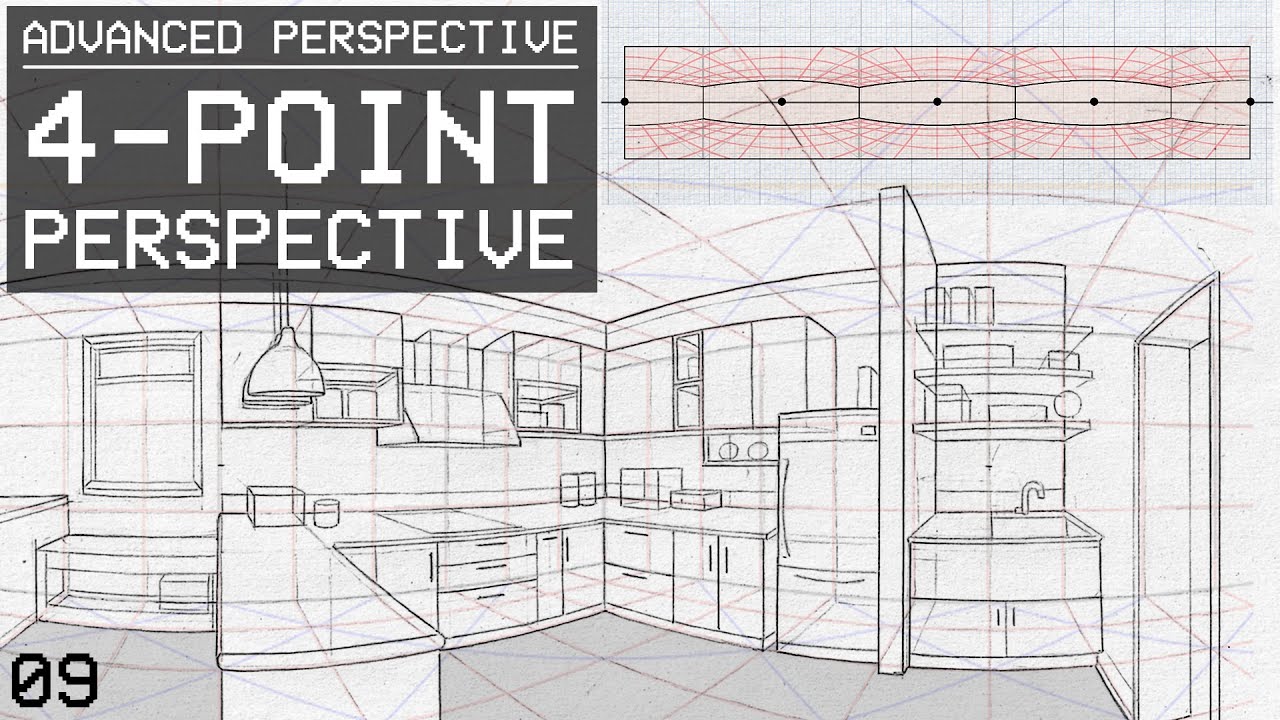4 Point Perspective Drawing Tutorial