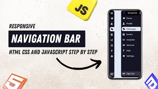 Create Responsive Navigation Bar With Html Css And Javascript Step By ...