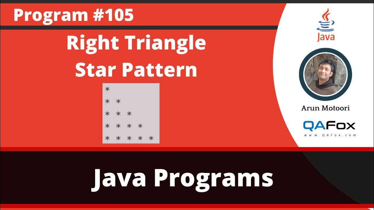Java Program To Print Right Triangle Star Pattern Youtube
