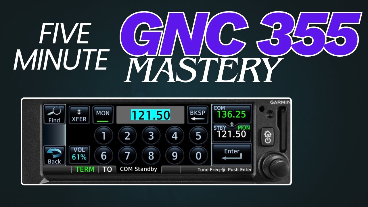 Garmin Gnc 355 Gps Com Quick Start Guide Youtube