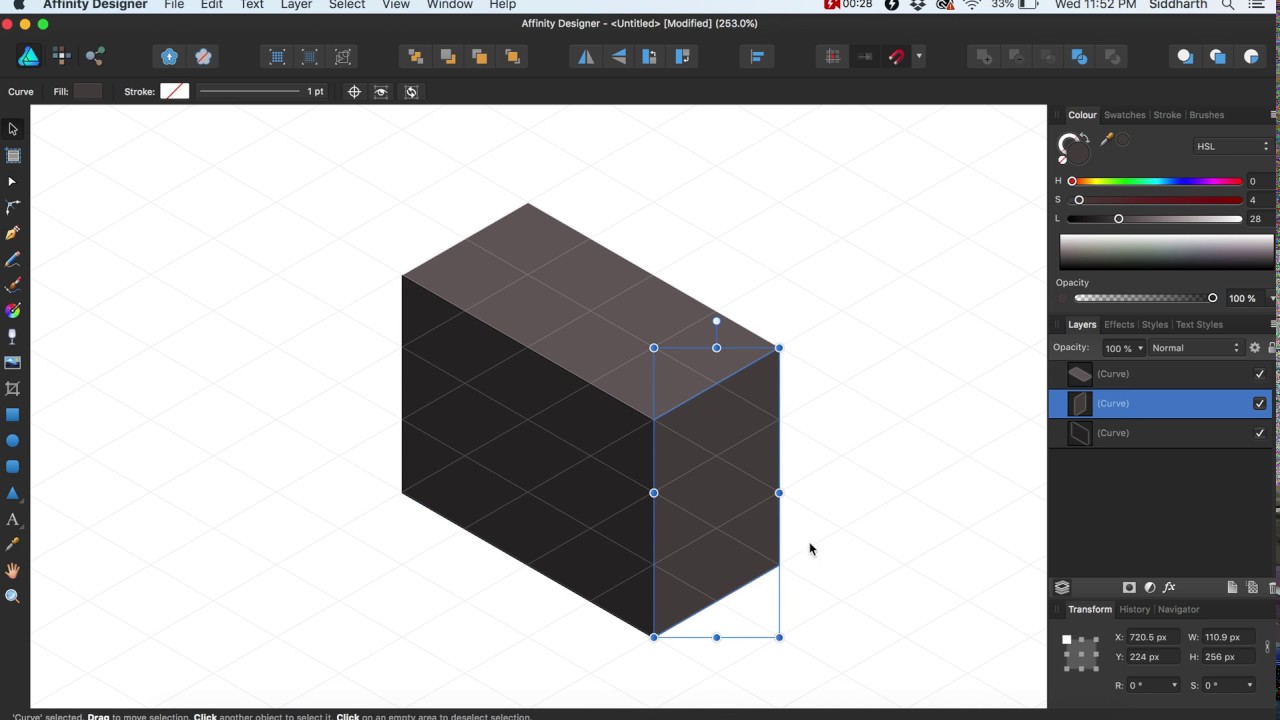 Edit An Isometric Cube Affinity Designer Youtube