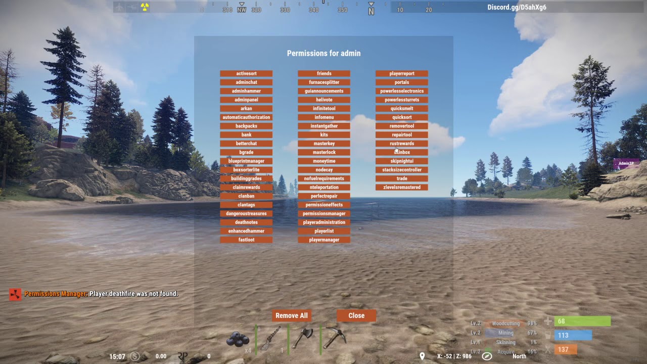 Rust Permission And Player Administration Plugin Tutorial Youtube