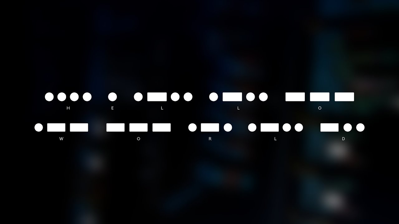 Hello World In Morse Code Youtube