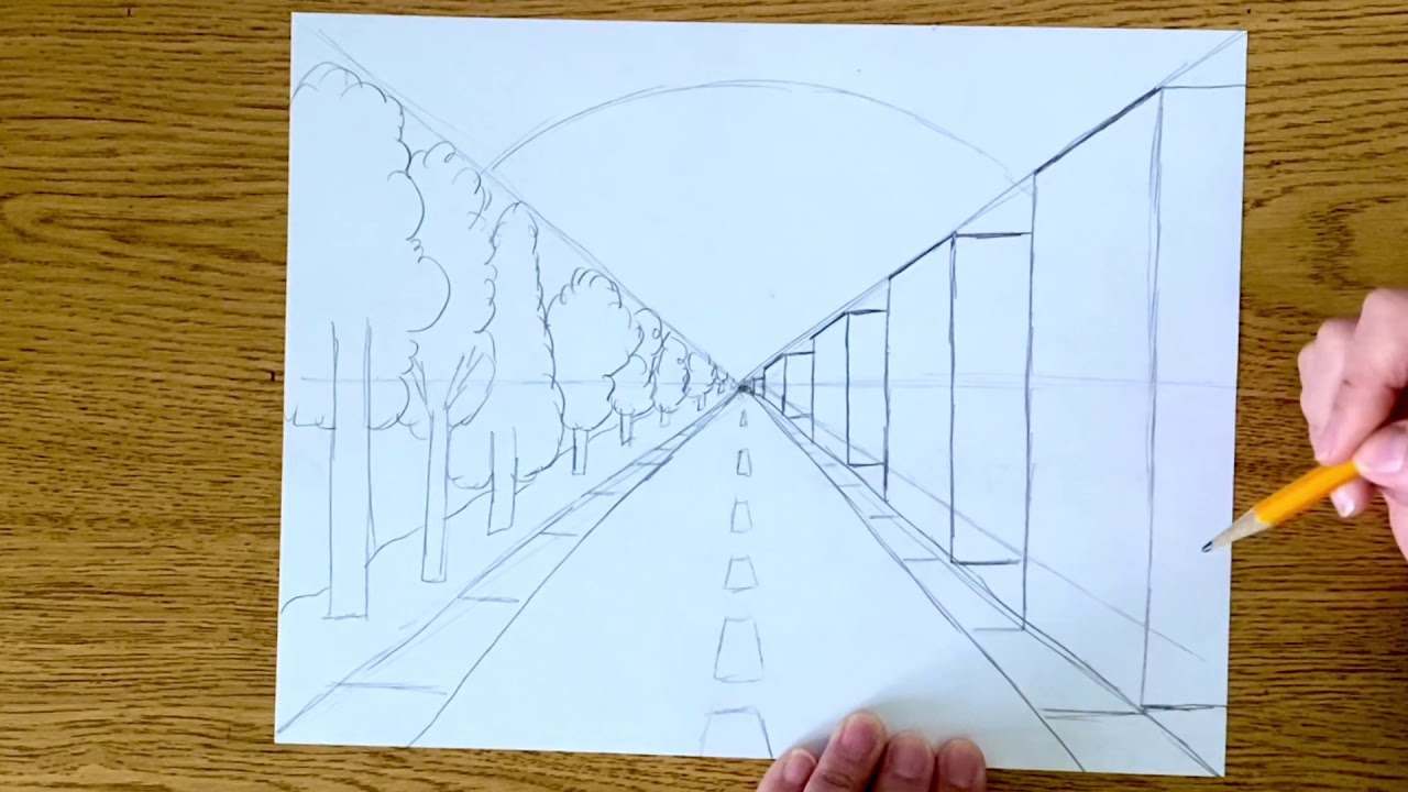 One Point Perspective 5th Grade Youtube
