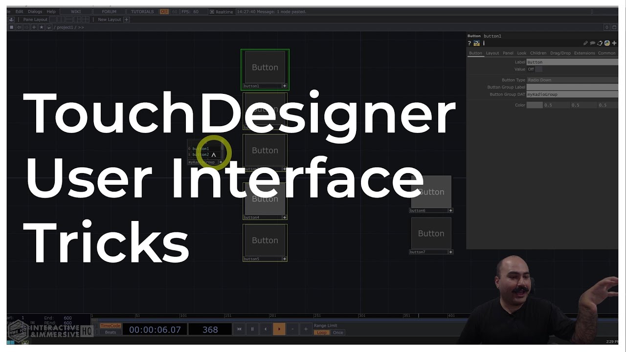 Touchdesigner User Interface Tricks Touchdesigner Tutorial 101 Youtube