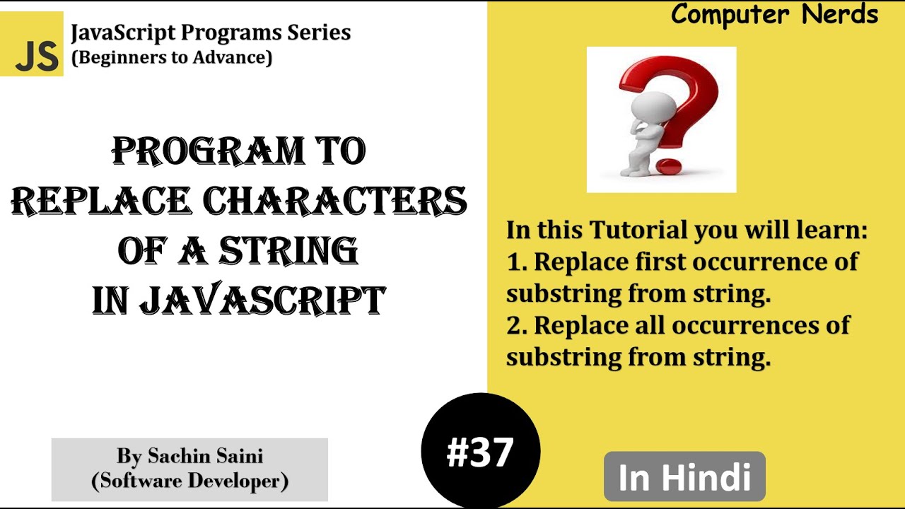 37 Js Program To Replace All Substring From A String Javascript
