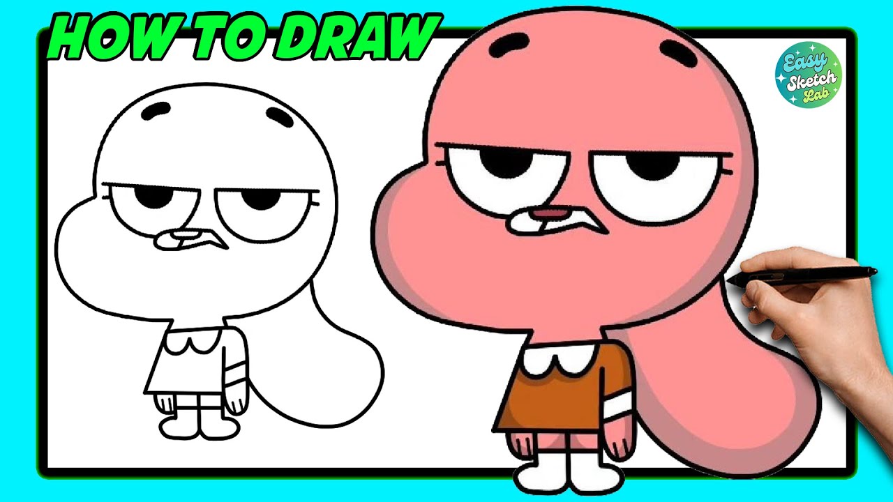 How To Draw Anais Watterson The Amazing Gumball Step By Step