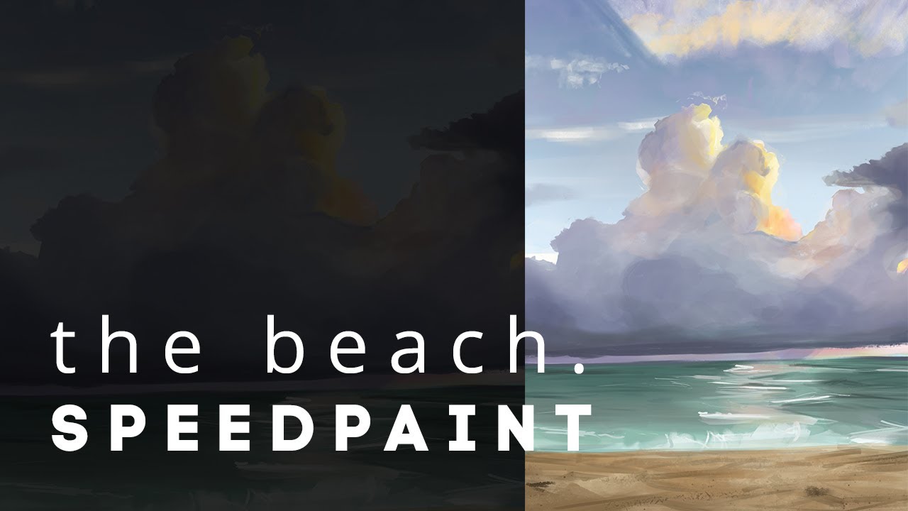 The Beach Speedpaint Adobe Photoshop Cc Youtube