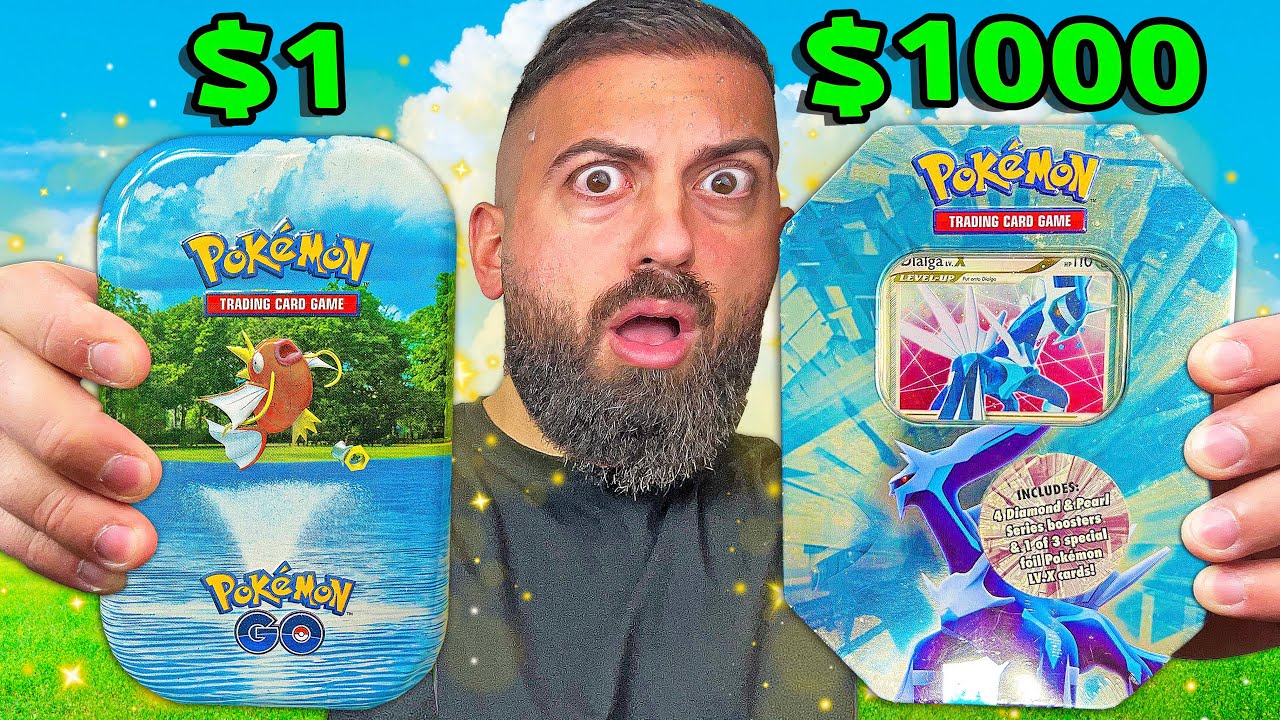 Cheap Vs Expensive Pokemon Tin Youtube