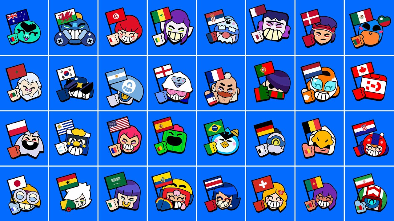 World Cup Pins In Brawl Stars Youtube