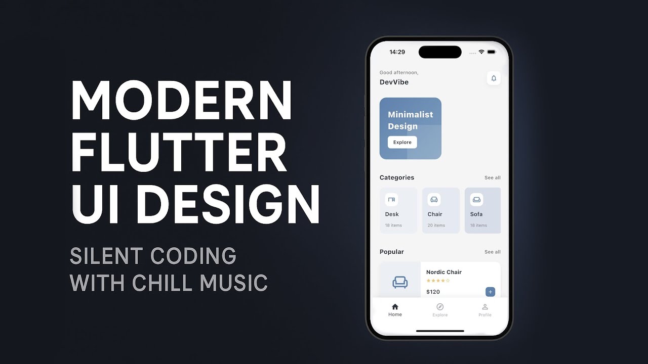 Modern Flutter Ui Design 2025 Silent Coding With Chill Music
