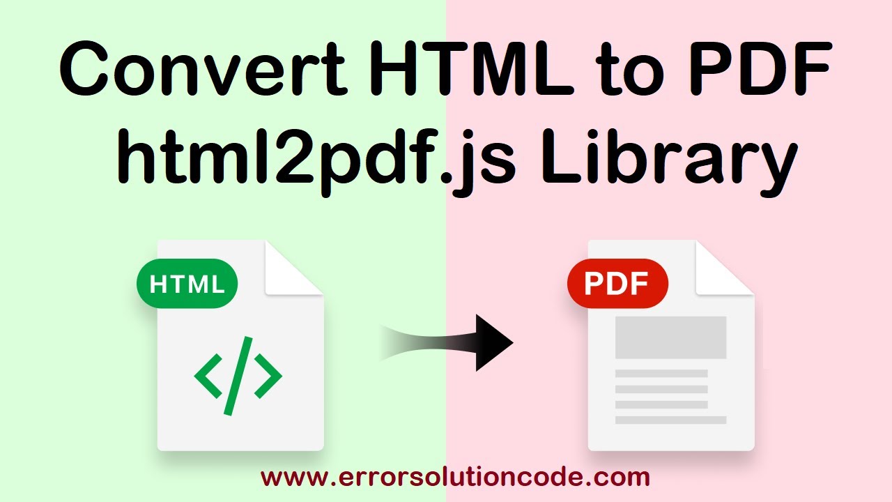 How To Convert Html To Pdf Html2pdf Js Library Tutorial Html2pdf