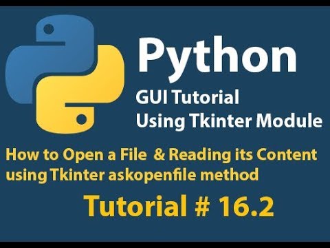 Python Gui How To Open A File And Reading Its Content Using