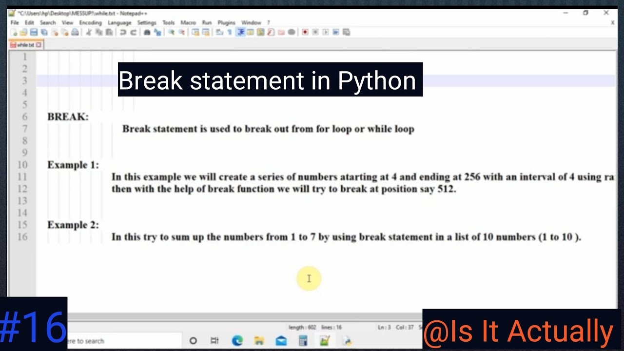 Break Statement In Python Programming What Is Break Statement In Python