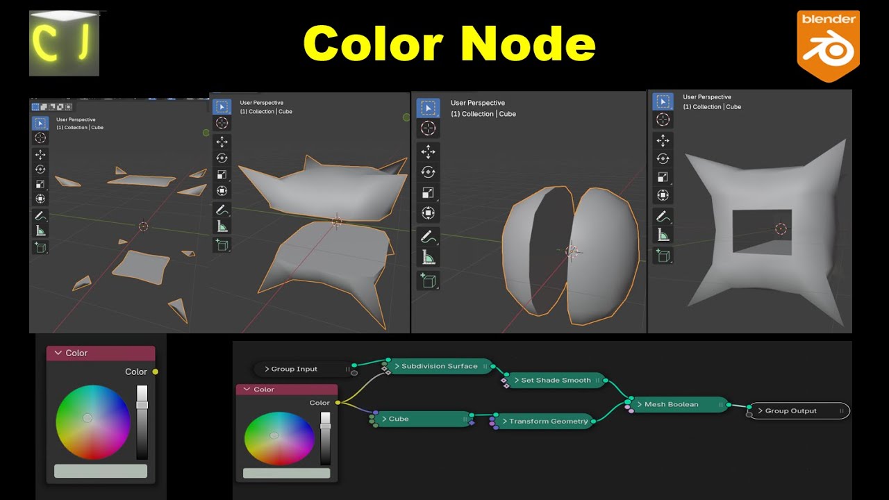 Color Node Geometry Nodes In Blender Youtube