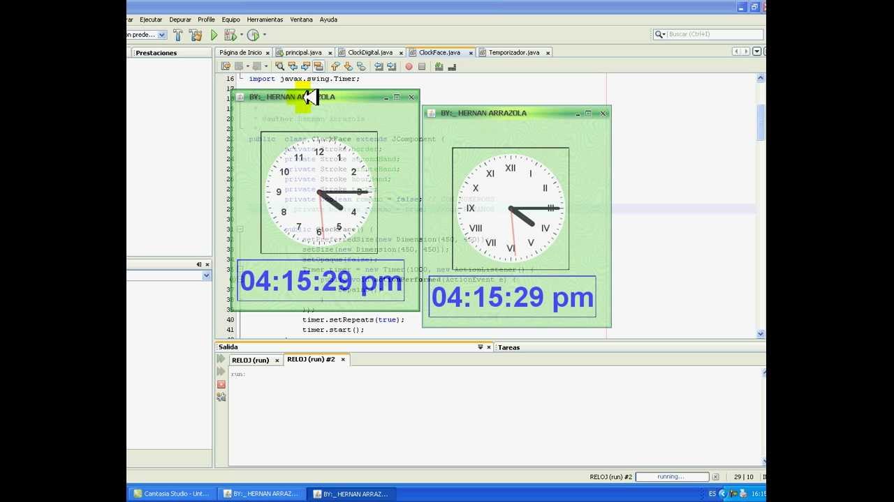 Reloj En Java Youtube