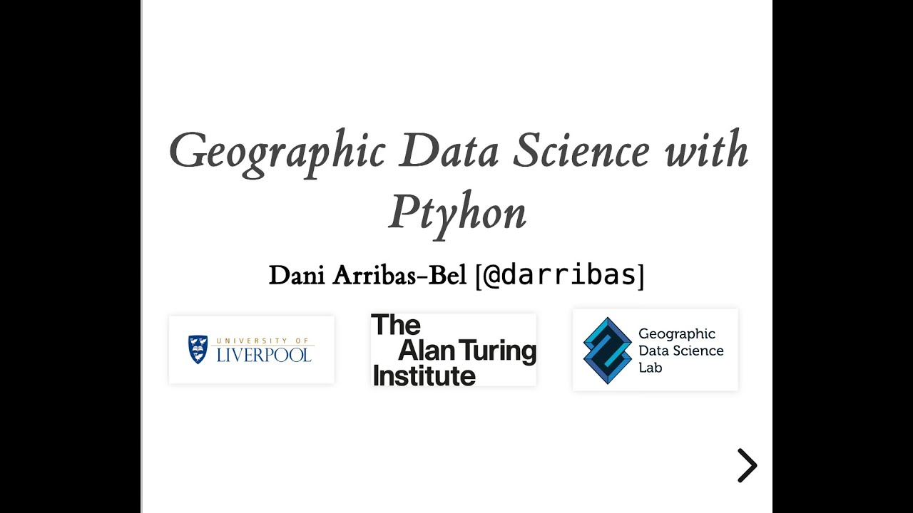Geographic Data Science With Python An Overview Youtube