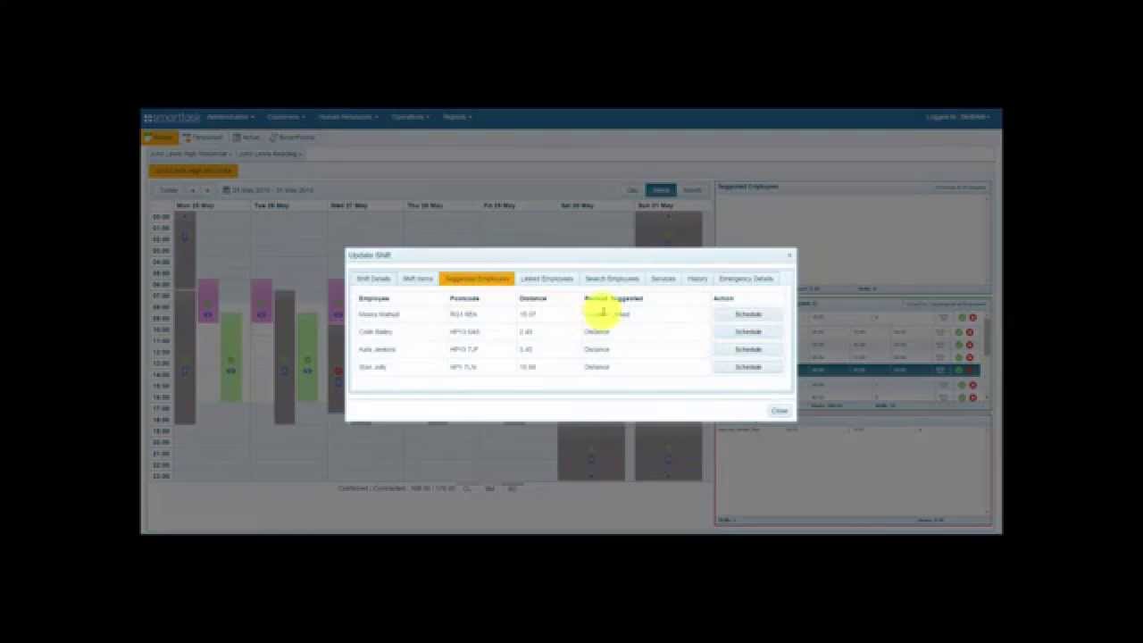 Smarttask Scheduling Rostering Demo Youtube