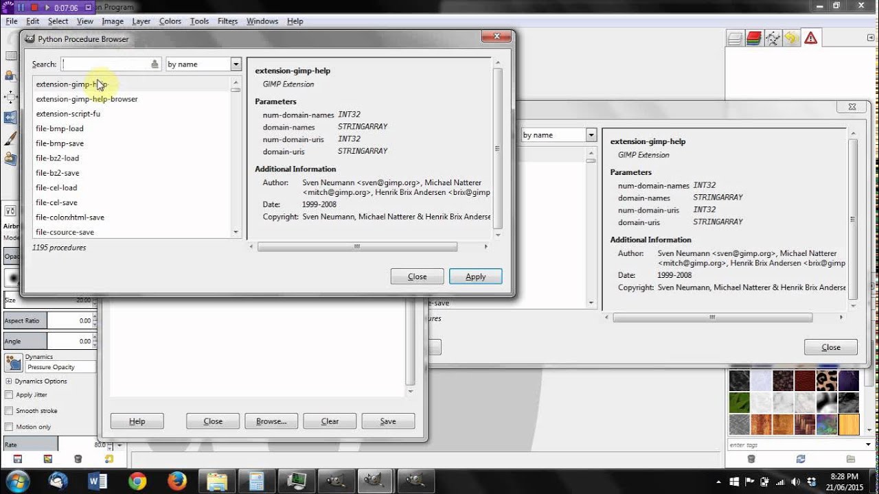 Gimp Scripting Python Fu The Procedure Database Youtube