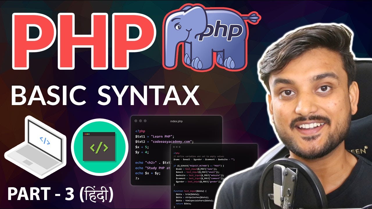 Basic Php Syntax Beginner Php Tutorial Part 3 Hindi Youtube